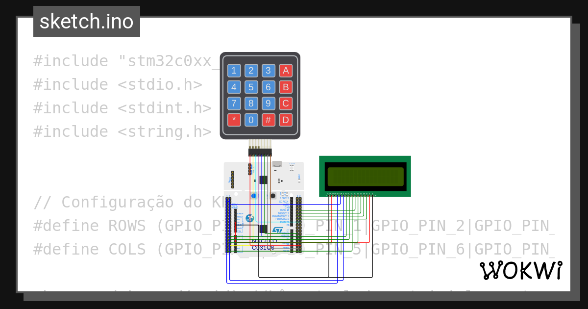 Keypad Lcd In C Stm32 Wokwi Esp32 Stm32 Arduino Simulator 8259