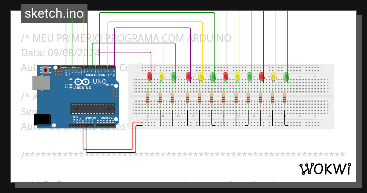 SEMÁFARO - Wokwi ESP32, STM32, Arduino Simulator