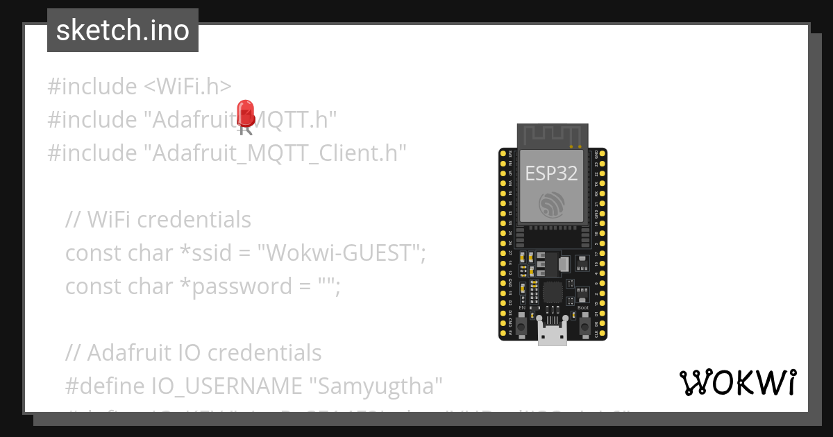 adafruit to esp32 Copy - Wokwi ESP32, STM32, Arduino Simulator adafruit to esp32 Copy - Wokwi ESP32, STM32, Arduino Simulator