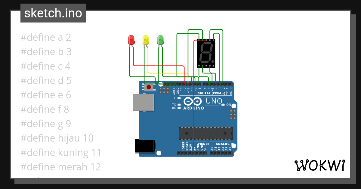 lampu abang ijo - Wokwi ESP32, STM32, Arduino Simulator