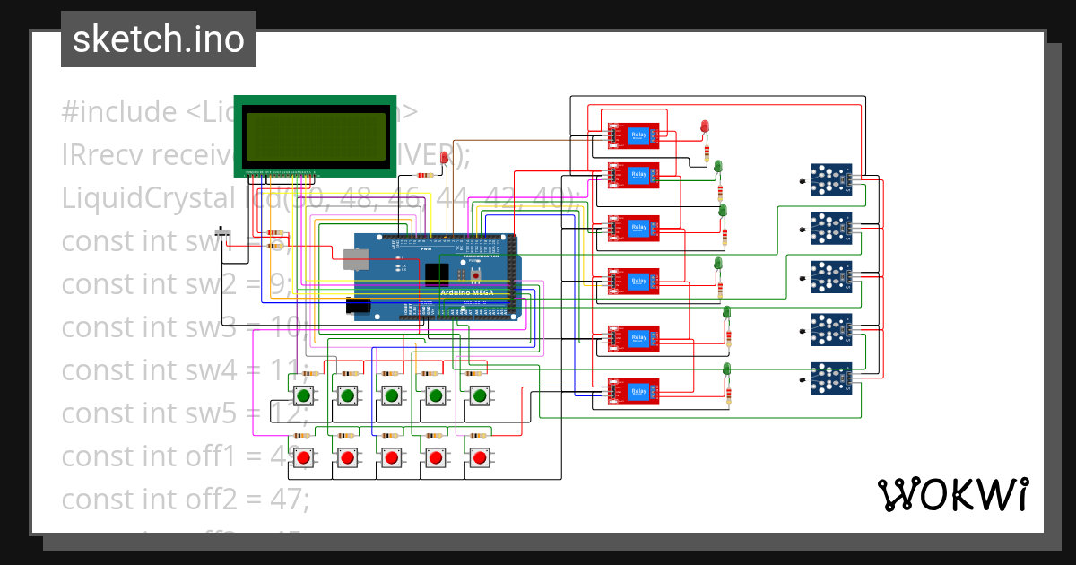Circuit Breaker On/Off from Smart Phone - Wokwi ESP32, STM32, Arduino Simulator