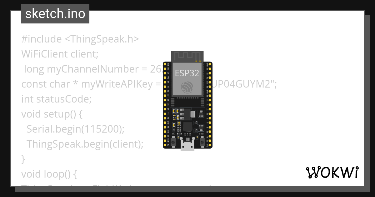 Thingspeak Wokwi Esp32 Stm32 Arduino Simulator 7878