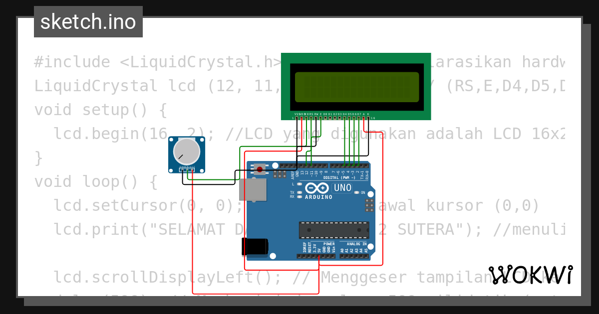 Lcd Tulisan Wokwi Esp32 Stm32 Arduino Simulator