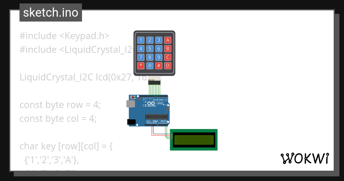 Keypad - Wokwi ESP32, STM32, Arduino Simulator