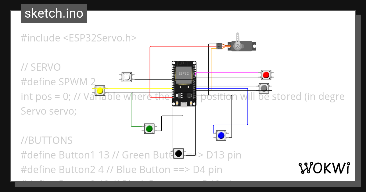ESP32 Button Servo Copy - Wokwi ESP32, STM32, Arduino Simulator