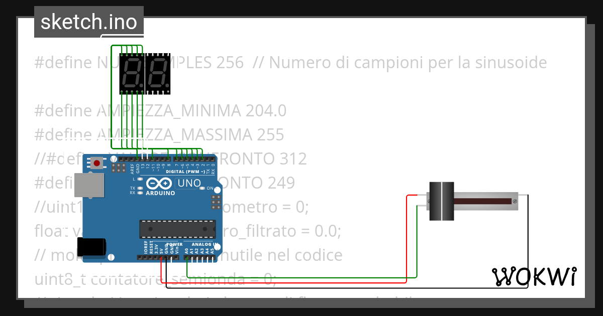 Inverter sinusoidale simmetrico - Wokwi ESP32, STM32, Arduino Simulator