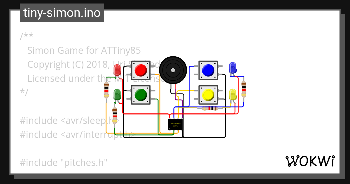tiny-simon.ino Copy - Wokwi ESP32, STM32, Arduino Simulator