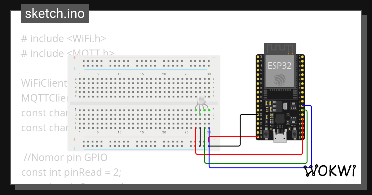 Menampilakan indikator wifi ke RGB LED lahh - Wokwi ESP32, STM32, Arduino Simulator