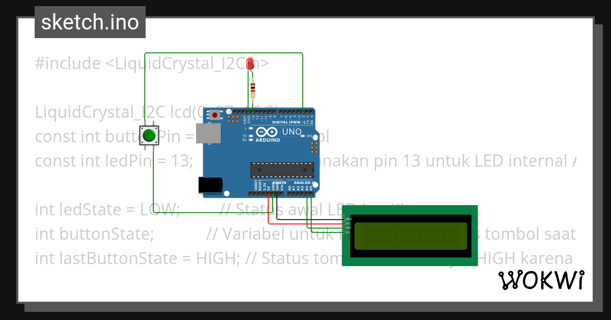 lcd lampu - Wokwi ESP32, STM32, Arduino Simulator