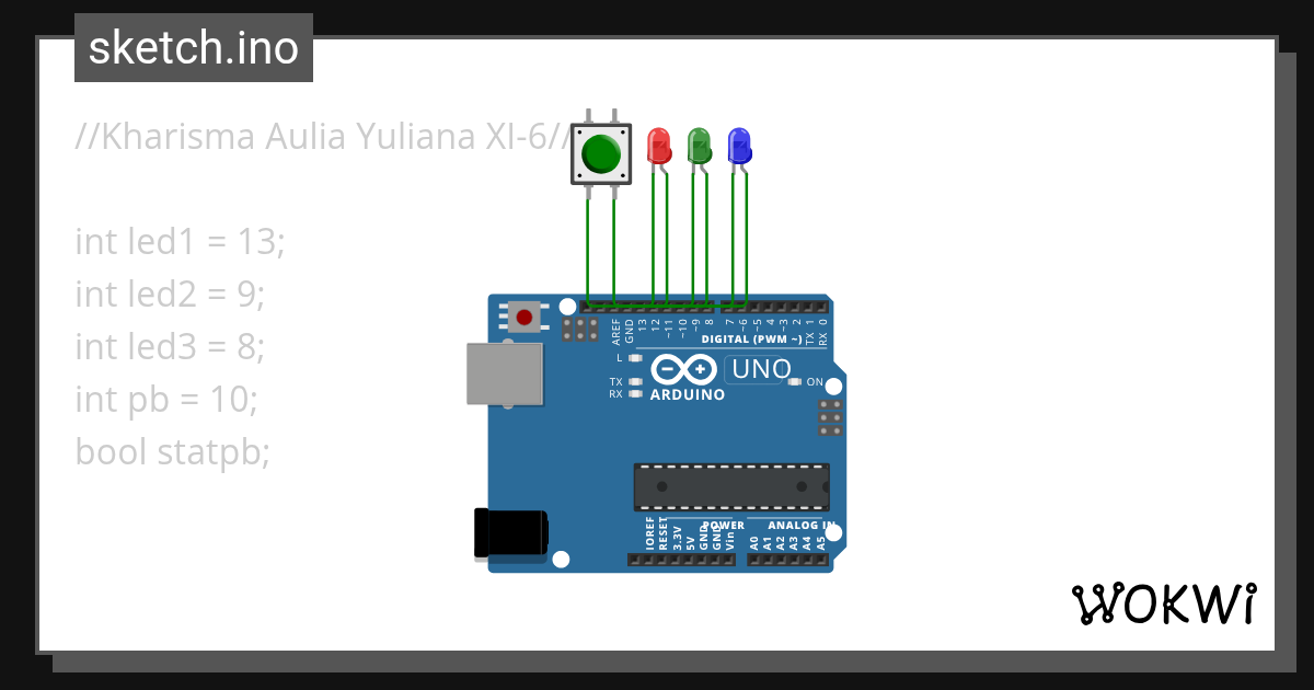 Kharisma Aulia Yuliana XI-6 - Wokwi ESP32, STM32, Arduino Simulator