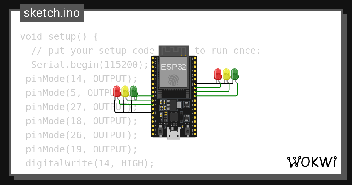 Led Day2 Wokwi Esp32 Stm32 Arduino Simulator