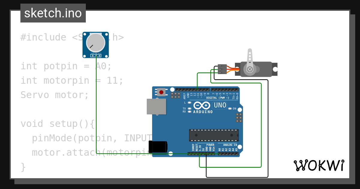 Servo Switch Uno Wokwi Esp32 Stm32 Arduino Simulator 2765