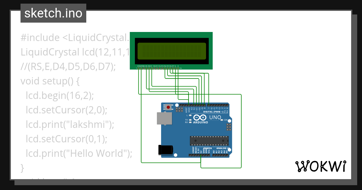 lcd - Wokwi ESP32, STM32, Arduino Simulator