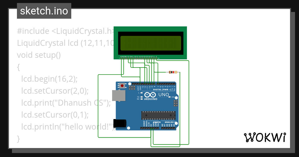 Liquid Crystal Wokwi Esp32 Stm32 Arduino Simulator