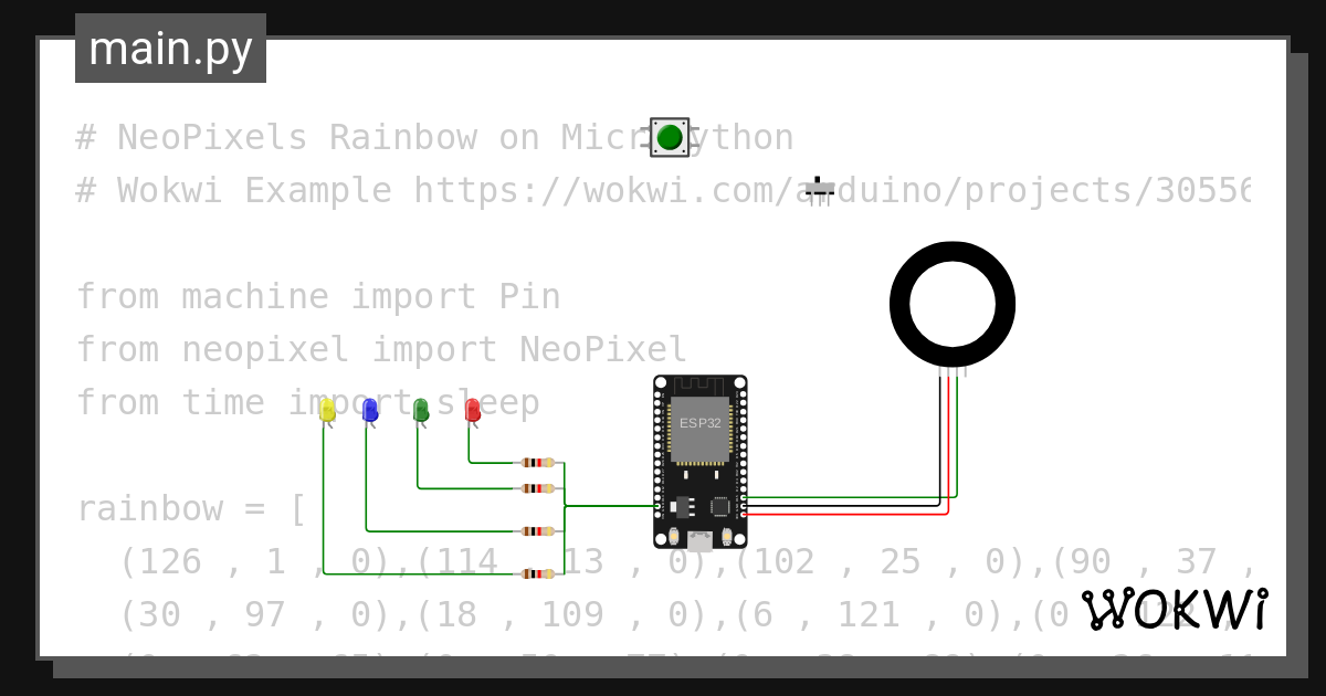 Esp32 Micropython Neopixels Herexamen Wokwi Esp32 Stm32 Arduino