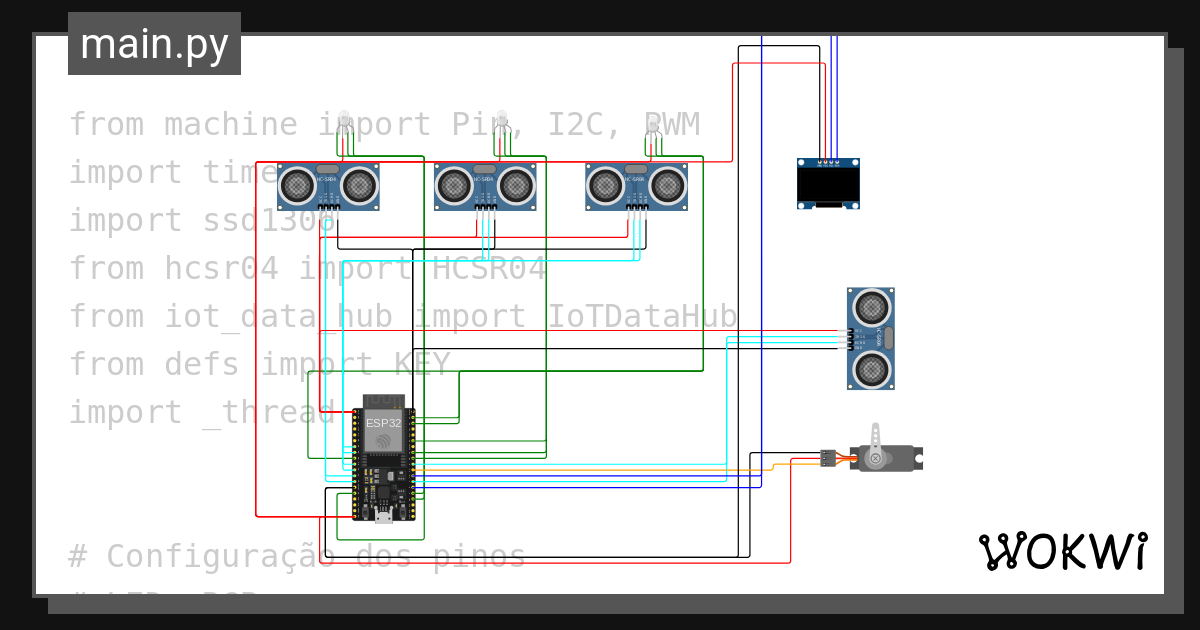 Estacionamento Wokwi Esp32 Stm32 Arduino Simulator