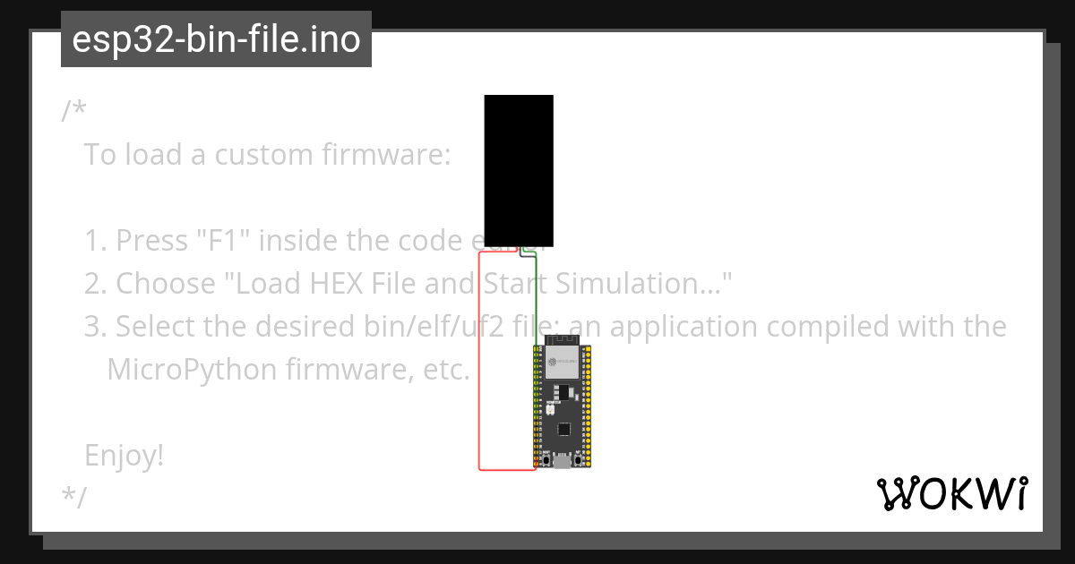 esp32-bin-file.ino Copy - Wokwi ESP32, STM32, Arduino Simulator
