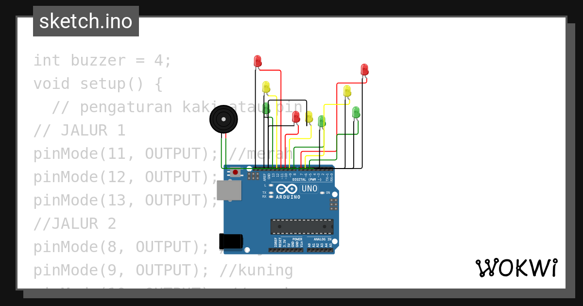 Lampu Merah Copy Wokwi Esp32 Stm32 Arduino Simulator 0144