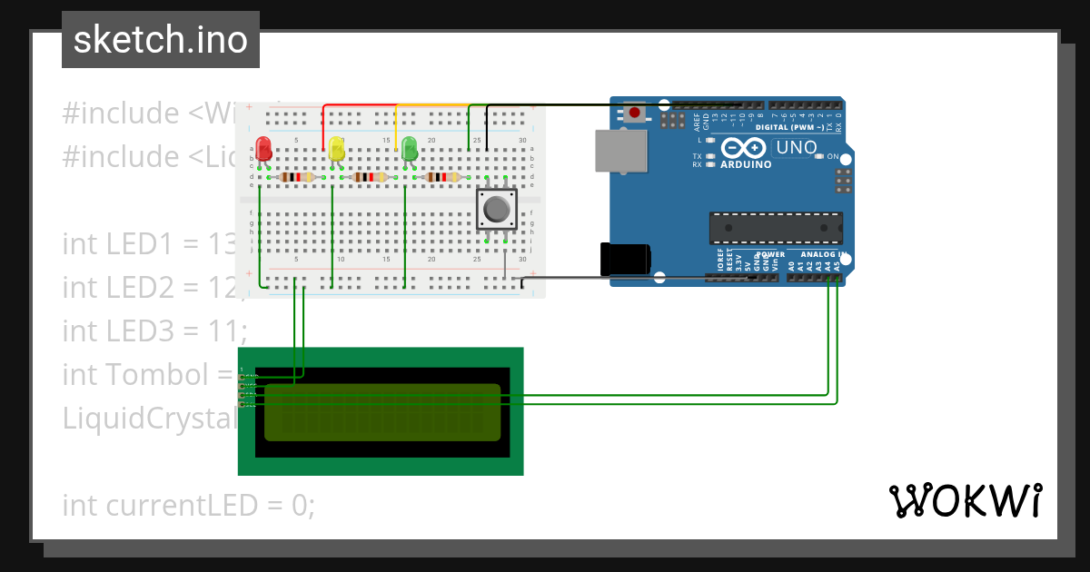 Simulasi 1 Nur Adila Putri Tara XII-3 - Wokwi ESP32, STM32, Arduino Simulator