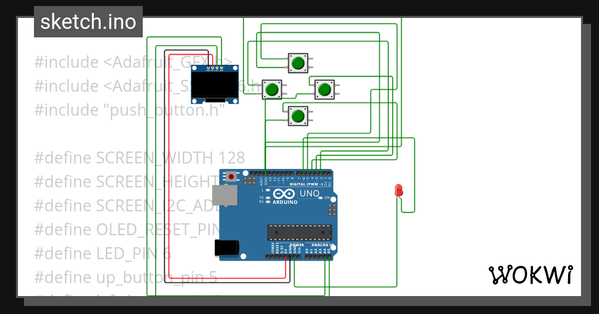 buttons_led_blinkinginterval - Wokwi ESP32, STM32, Arduino Simulator