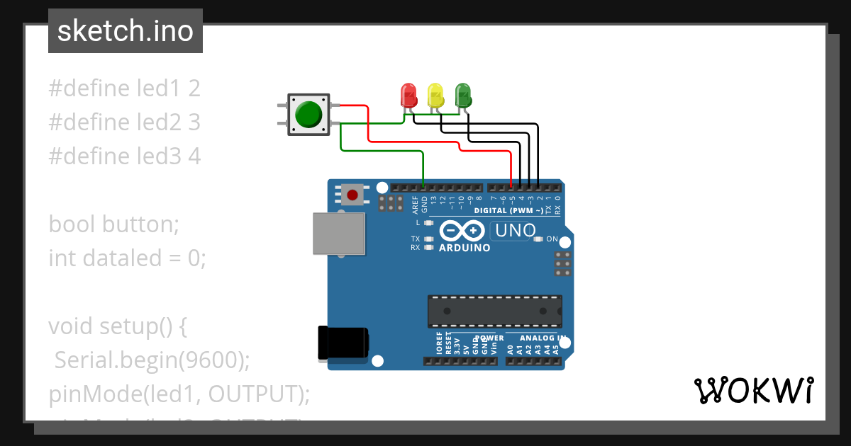 Pushbutton W Led Joko Meka Wokwi Esp32 Stm32 Arduino Simulator 5471