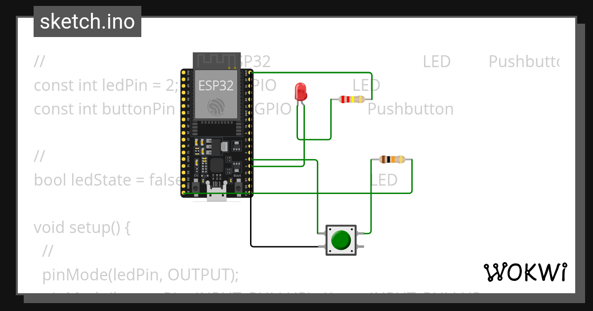 ESP32_SW.LED - Wokwi ESP32, STM32, Arduino Simulator