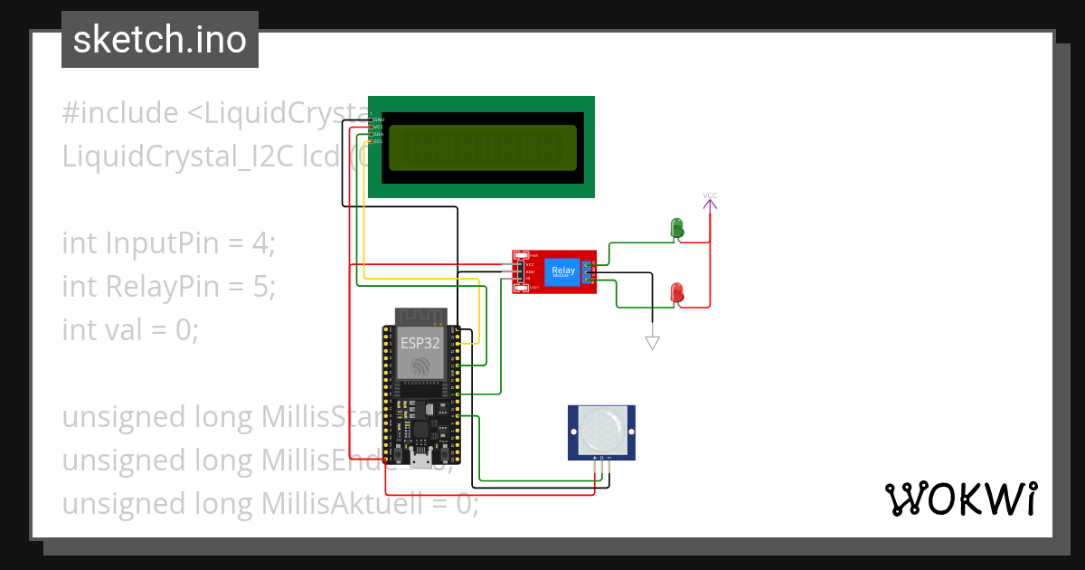 Ampel_Präsenz_LCD - Wokwi ESP32, STM32, Arduino Simulator