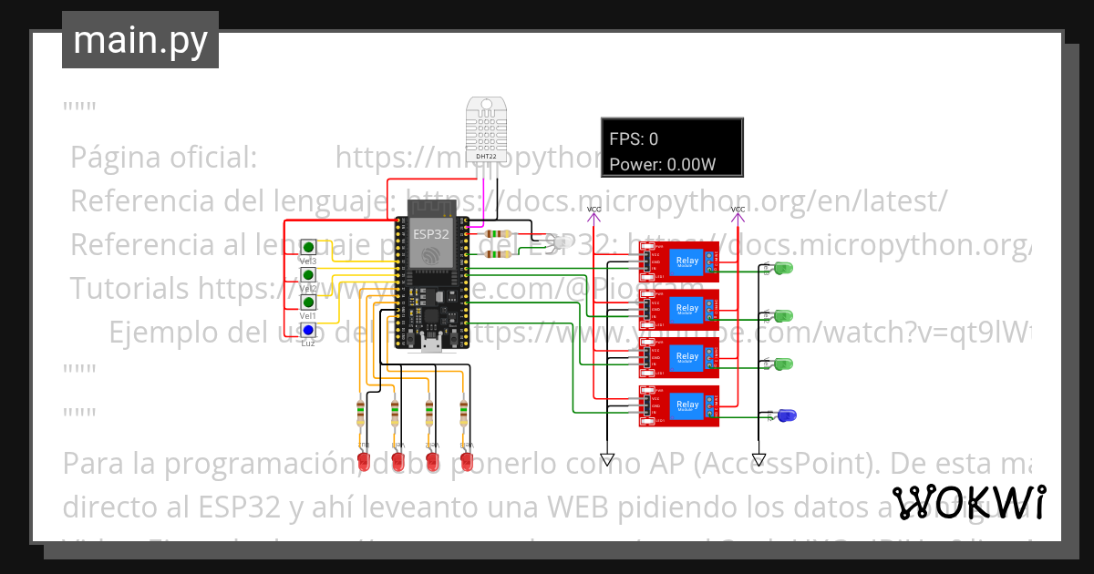 Campana MicroPython - Wokwi ESP32, STM32, Arduino Simulator