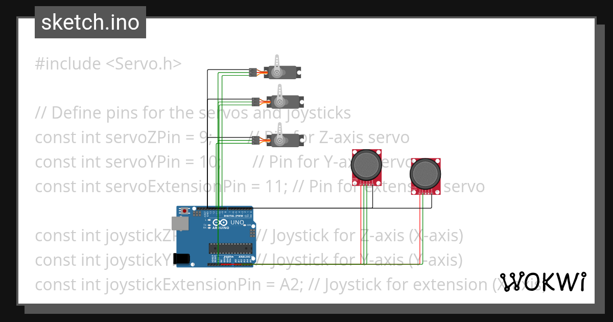 3 Axis Robot Arm Done Wokwi Esp32 Stm32 Arduino Simulator 4037