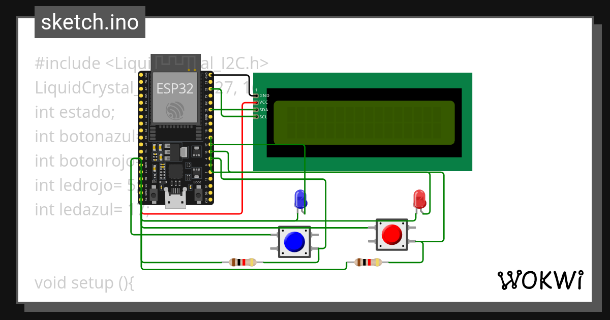 Lcd I2c Wokwi Esp32 Stm32 Arduino Simulator 