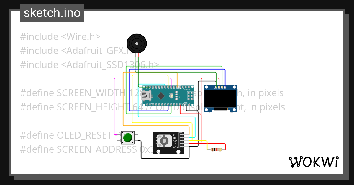 tess oled rotary - Wokwi ESP32, STM32, Arduino Simulator