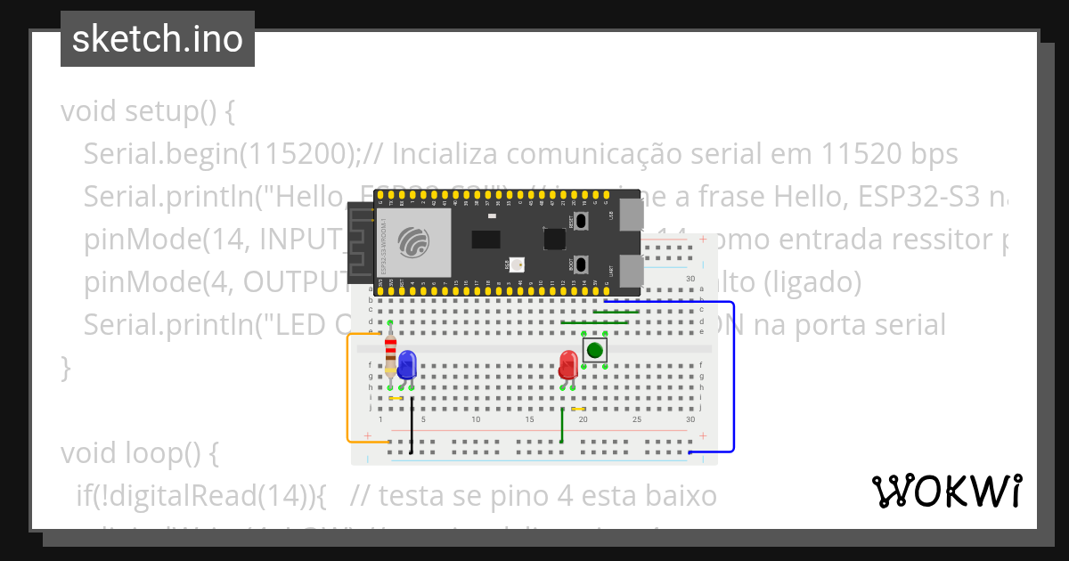 Atividade 5 Wokwi Esp32 Stm32 Arduino Simulator 