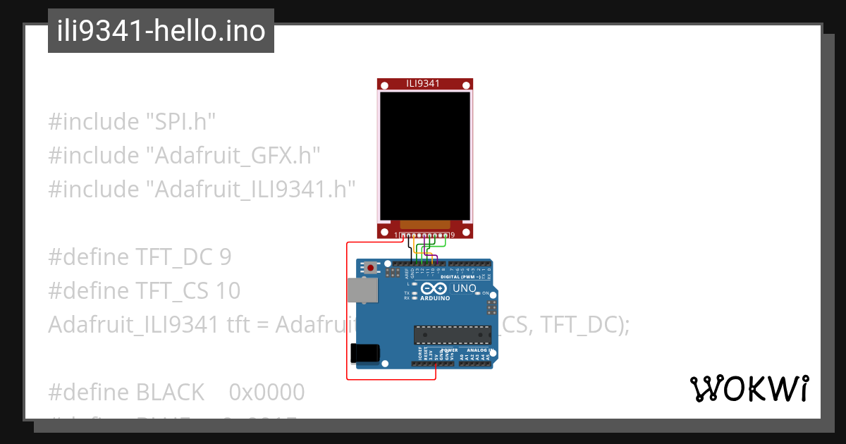 ili9341-hello.ino Copy - Wokwi ESP32, STM32, Arduino Simulator