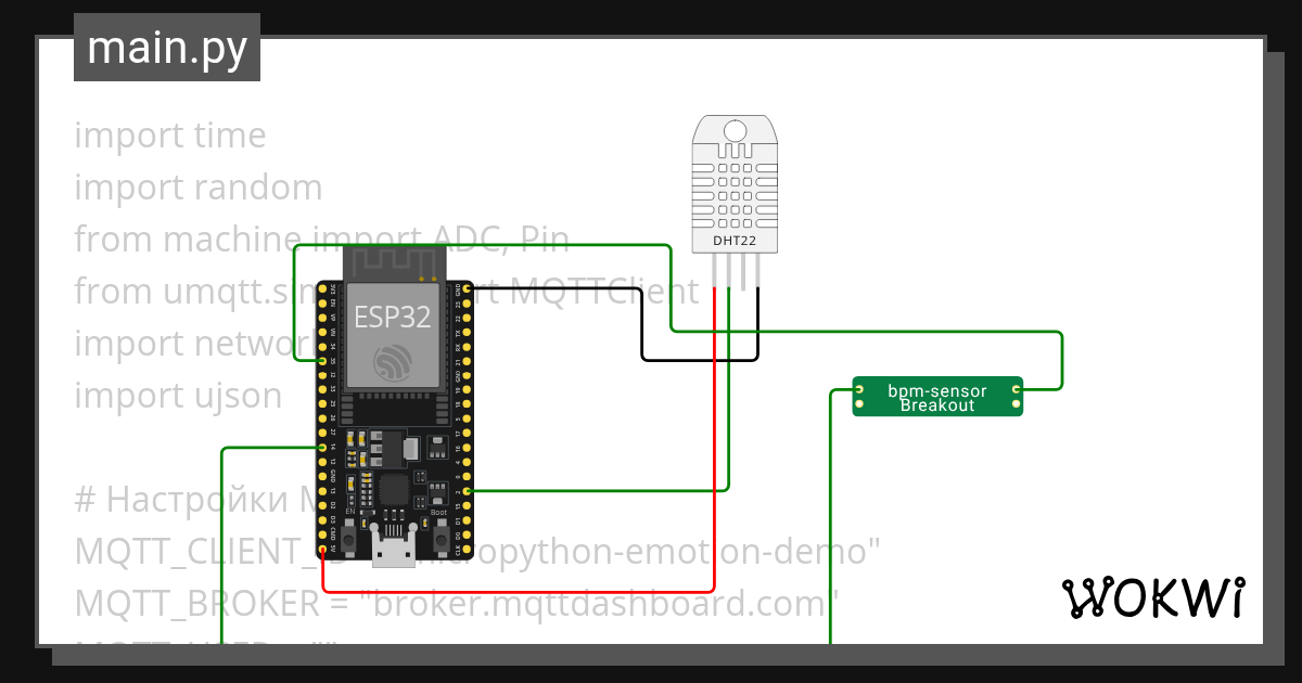 bpm-sensor - Wokwi ESP32, STM32, Arduino Simulator