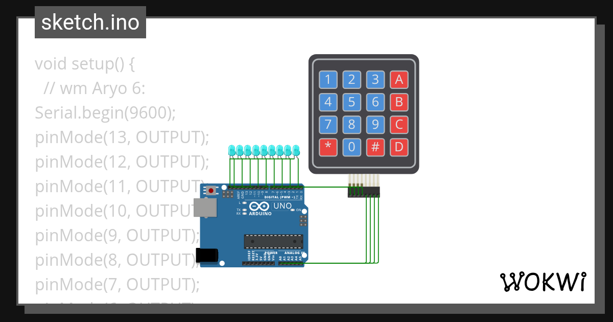 Keypad Wokwi Esp32 Stm32 Arduino Simulator 2353