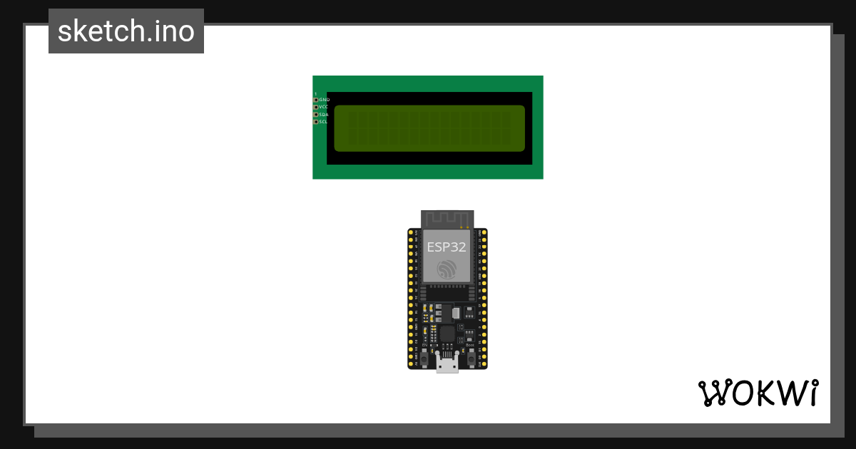 LCD I2C BLJR - Wokwi ESP32, STM32, Arduino Simulator