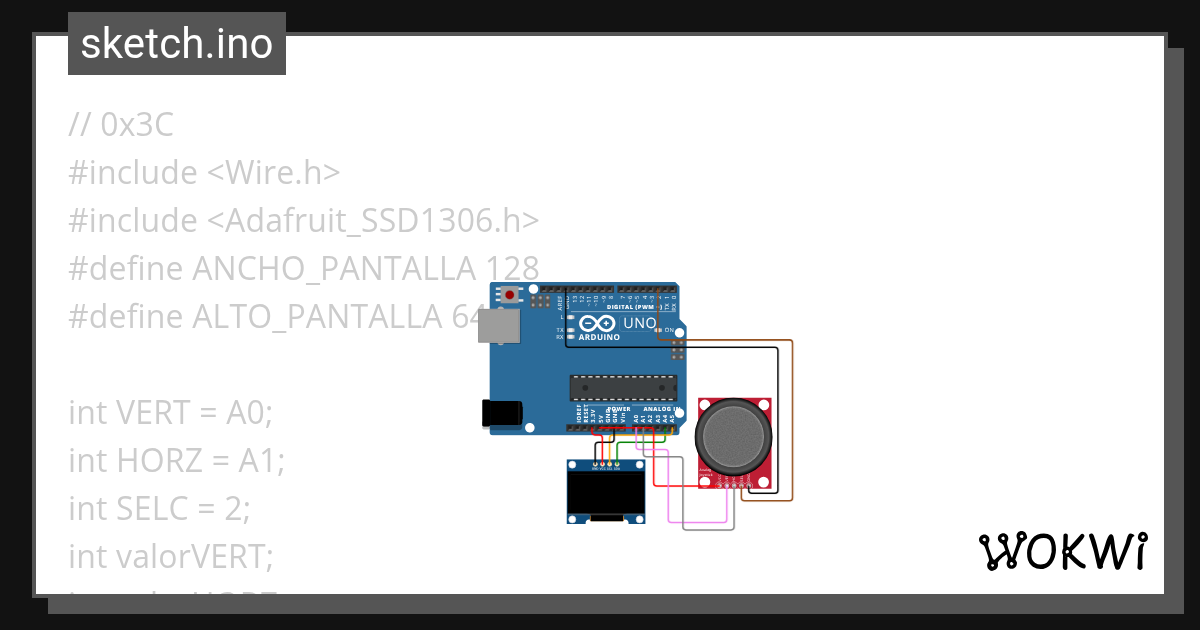 Pantallita Ssd Wokwi Esp32 Stm32 Arduino Simulator