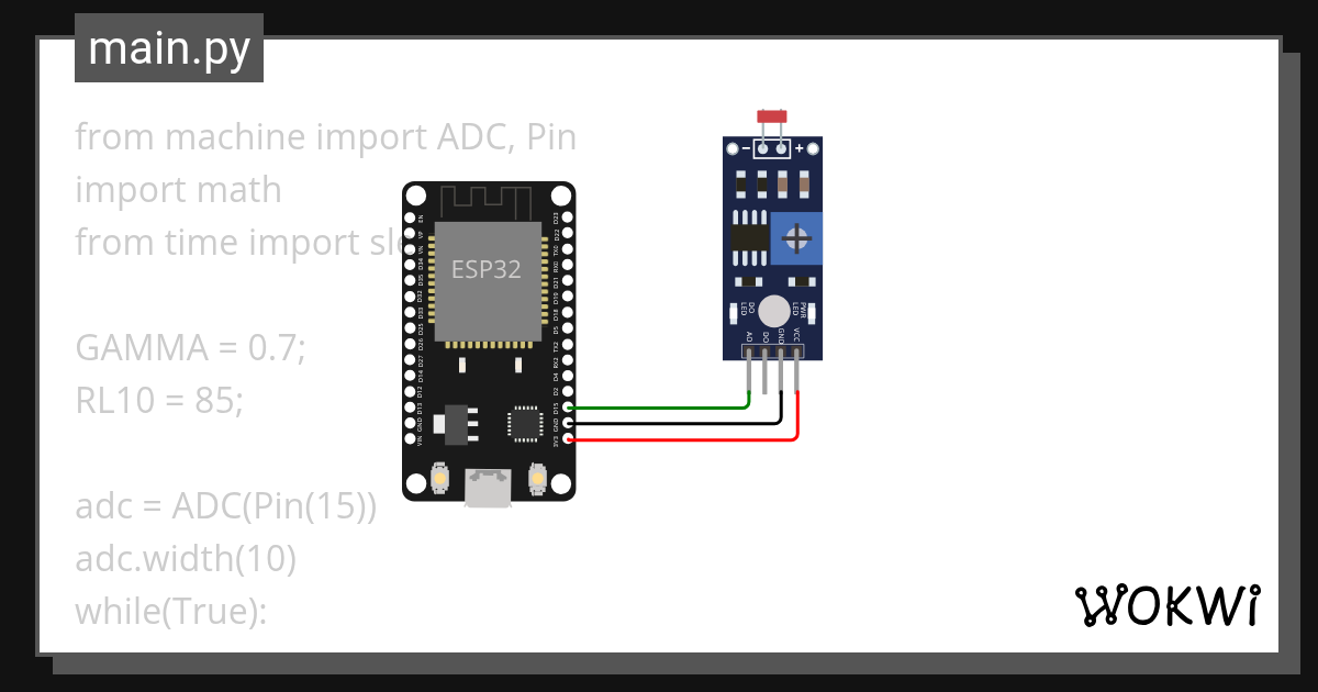 ericksc_photoresistor_esp32 - Wokwi ESP32, STM32, Arduino Simulator