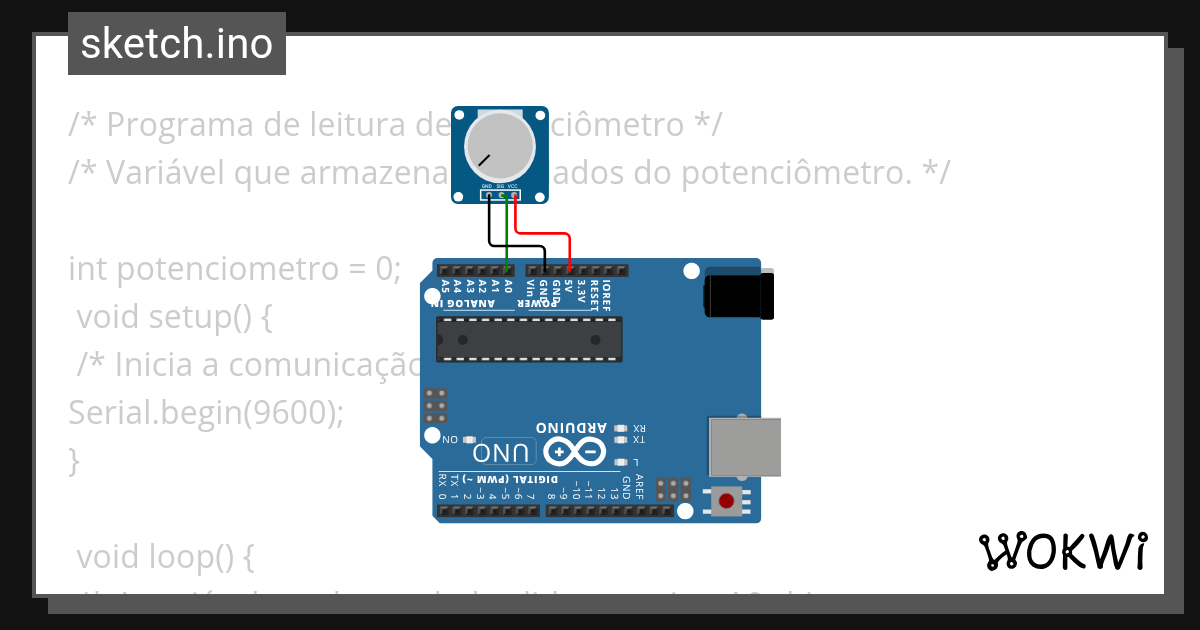 aula 23 potenciometro - Wokwi ESP32, STM32, Arduino Simulator