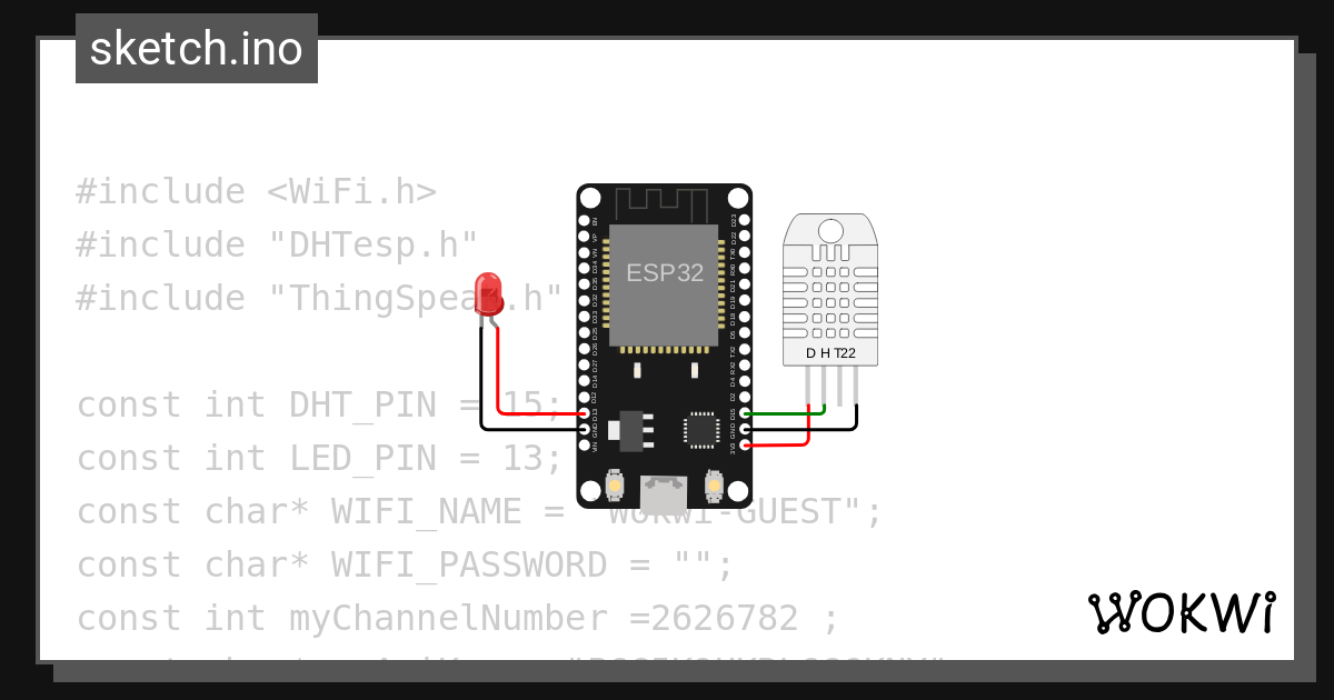 Esp32 Dht22 Thingspeak Wokwi Esp32 Stm32 Arduino Simulator 3454