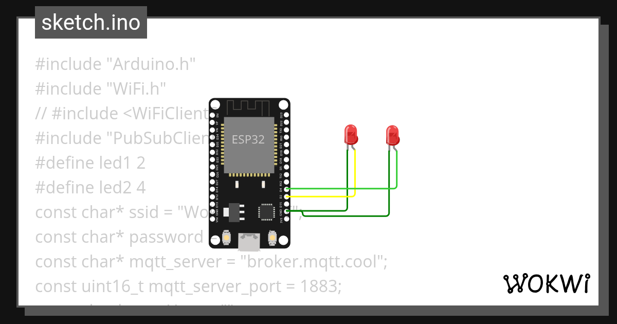2.Node-RED LED to Wokwi ESP32 Copy - Wokwi ESP32, STM32, Arduino Simulator