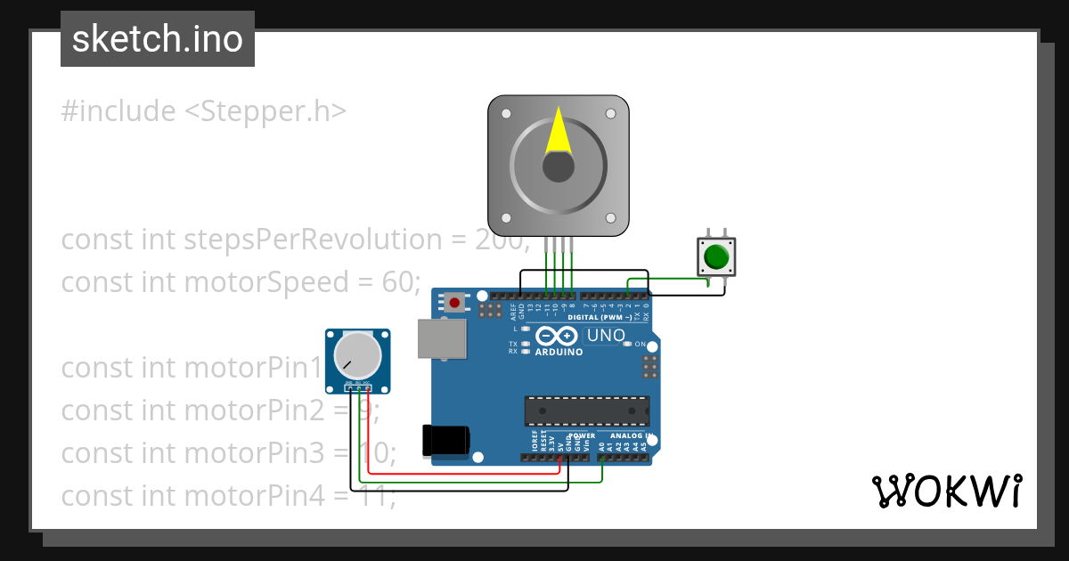 แบบฝึกหัดที่ 4 ควบคุมทิศทางด้วยปุ่ม และความเร็วด้วย Potentiometer