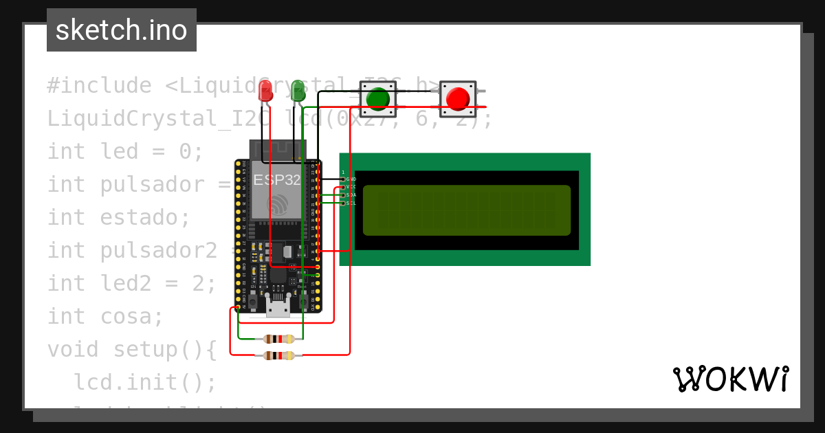 Pantalla Lcd I2c Jean Alvarado Wokwi Esp32 Stm32 Arduino Simulator 4380