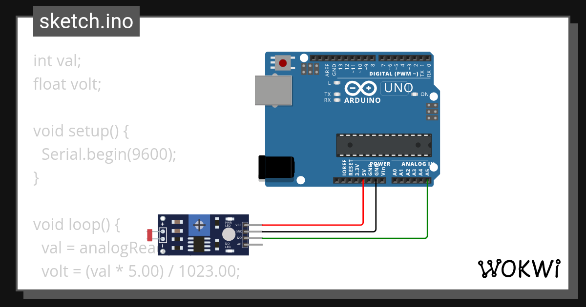 วงจรอ่านค่าความเข้มแสง Wokwi Esp32 Stm32 Arduino Simulator 1169