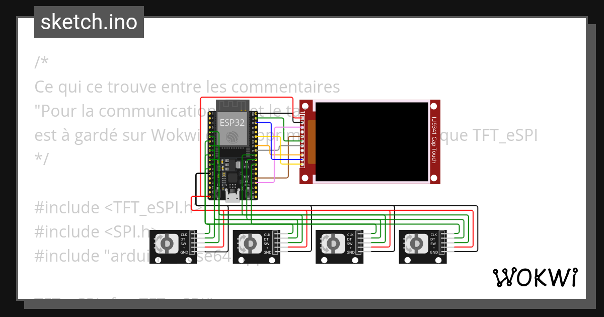 Streamdeck TFT - Wokwi ESP32, STM32, Arduino Simulator