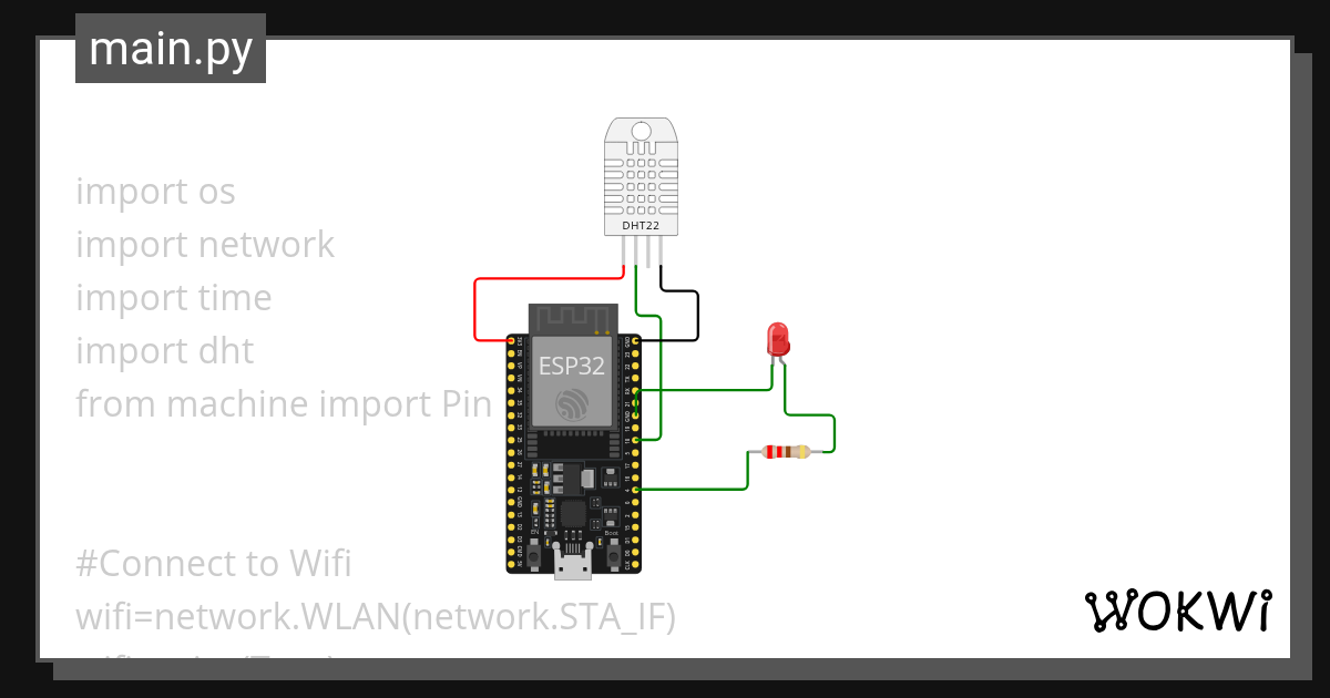 capteur Copy avec wifi Copy led false Copy DH22 Copy - Wokwi ESP32, STM32, Arduino Simulator
