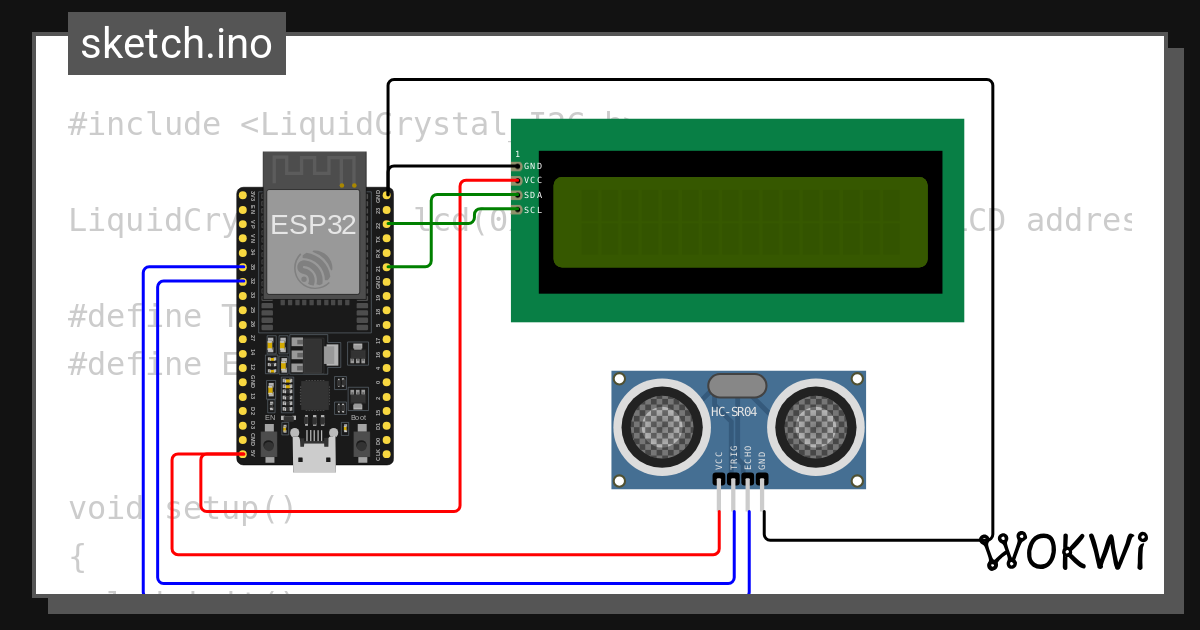 Sensor Proximidade Wokwi Esp32 Stm32 Arduino Simulator 2614