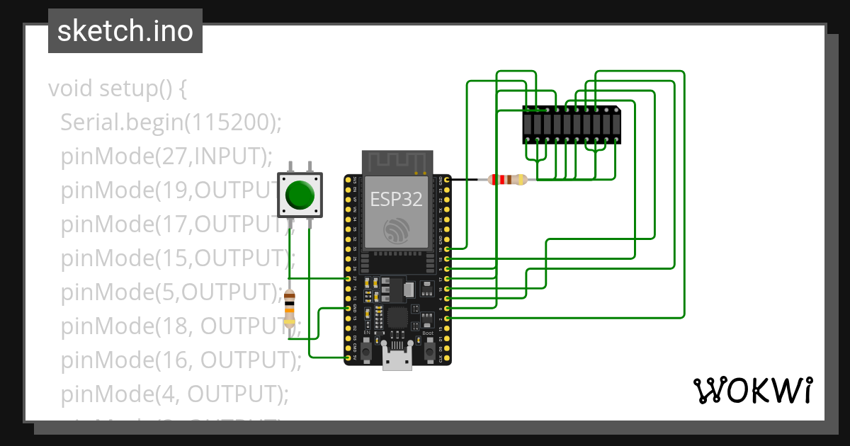Ejercicio abc - Wokwi ESP32, STM32, Arduino Simulator