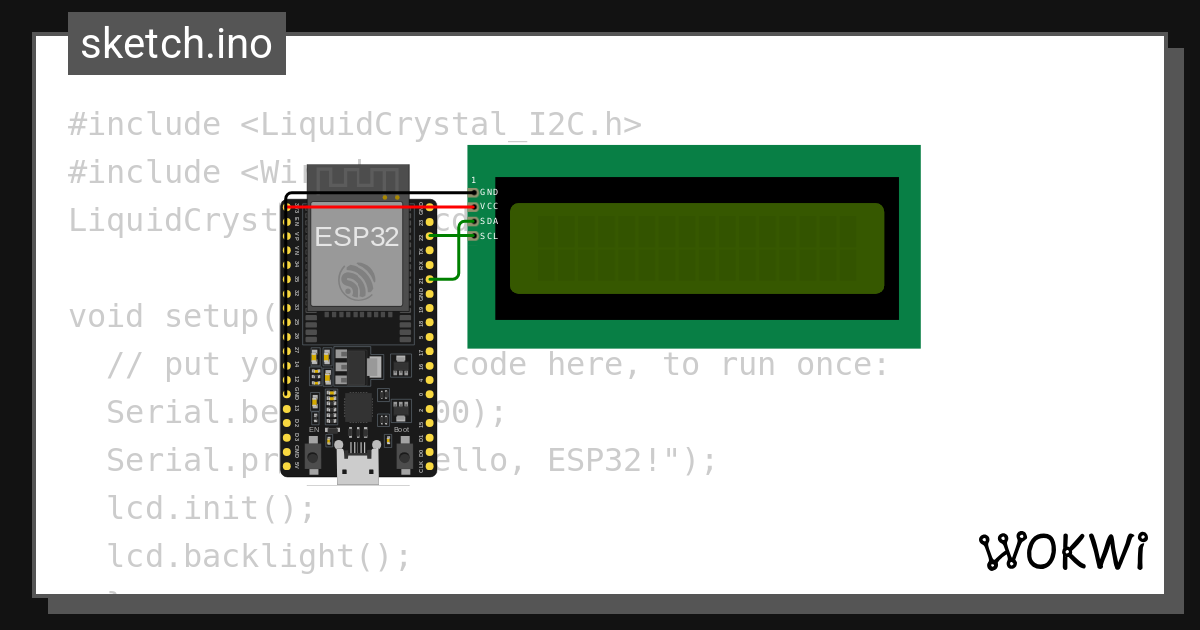 Lcd L2c Wokwi Esp32 Stm32 Arduino Simulator 5896