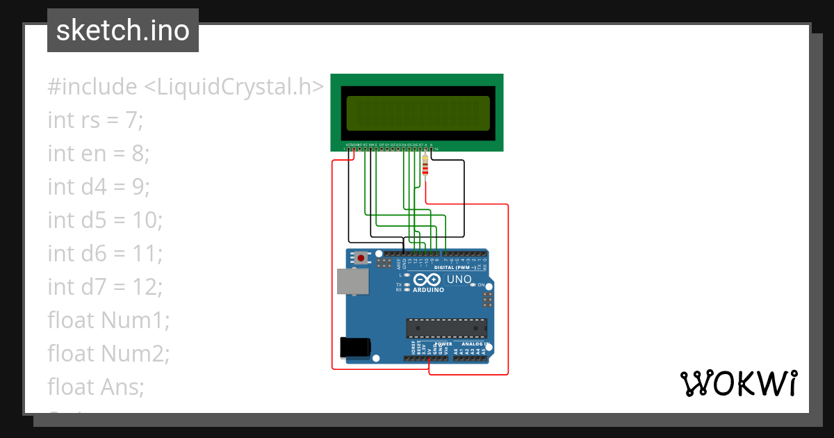 LCD Headache Cal - Wokwi ESP32, STM32, Arduino Simulator